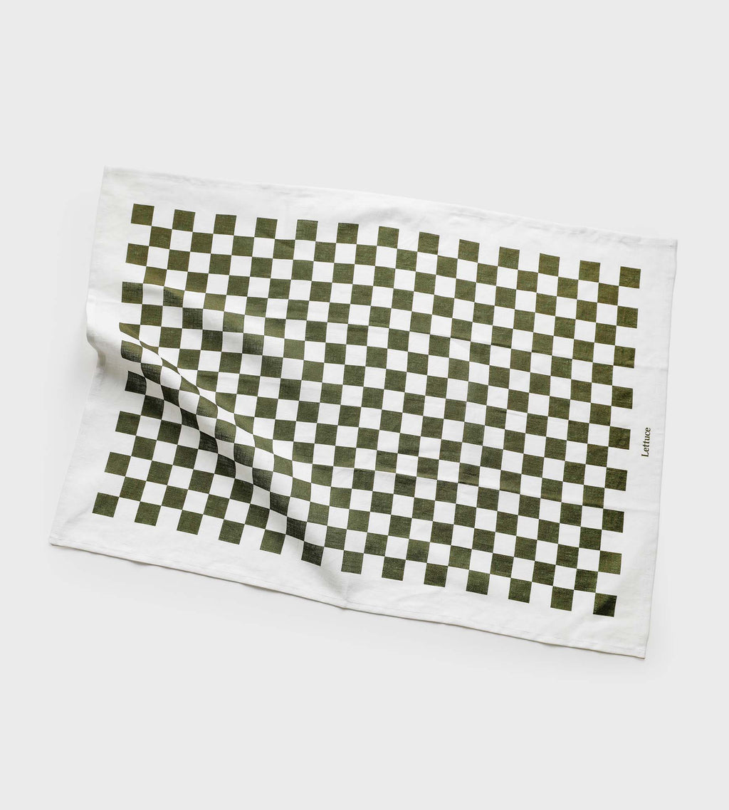 Lettuce tea towel - Micro checkers – Supply